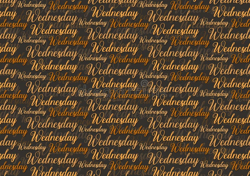 Wednesday Text Pattern for Wallpaper Use Stock Illustration ...