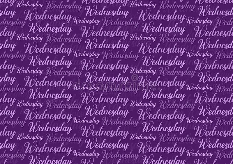 Wednesday Text Pattern for Wallpaper Use Stock Illustration ...