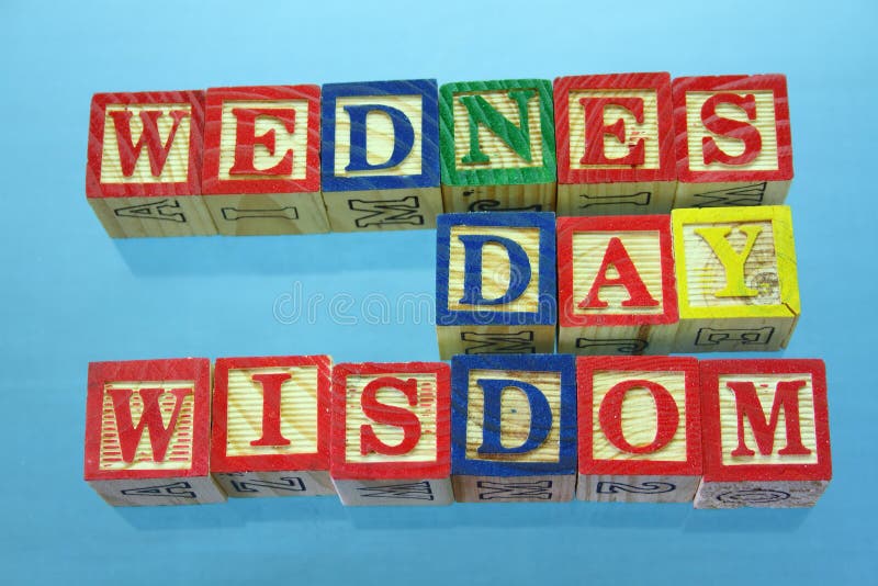 Wednesday wisdom stock photo. Image of blue, colors, communication ...