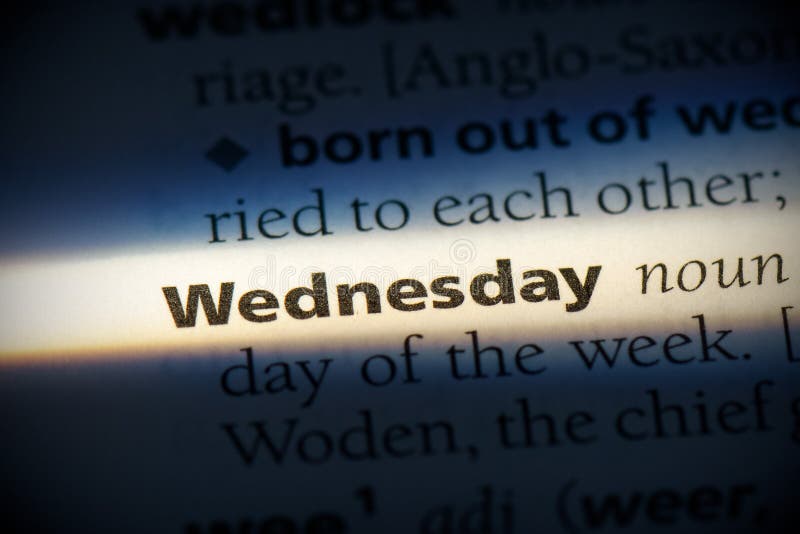 Wednesday stock photo. Image of focus, text, book, highlight - 161574928