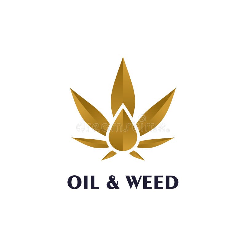 Weed & Oil Simple Logo Design Stock Vector - Illustration of logo ...
