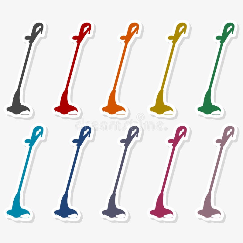 Weed Trimmer Icons - Illustration Vektor Abbildung - Illustration von ...