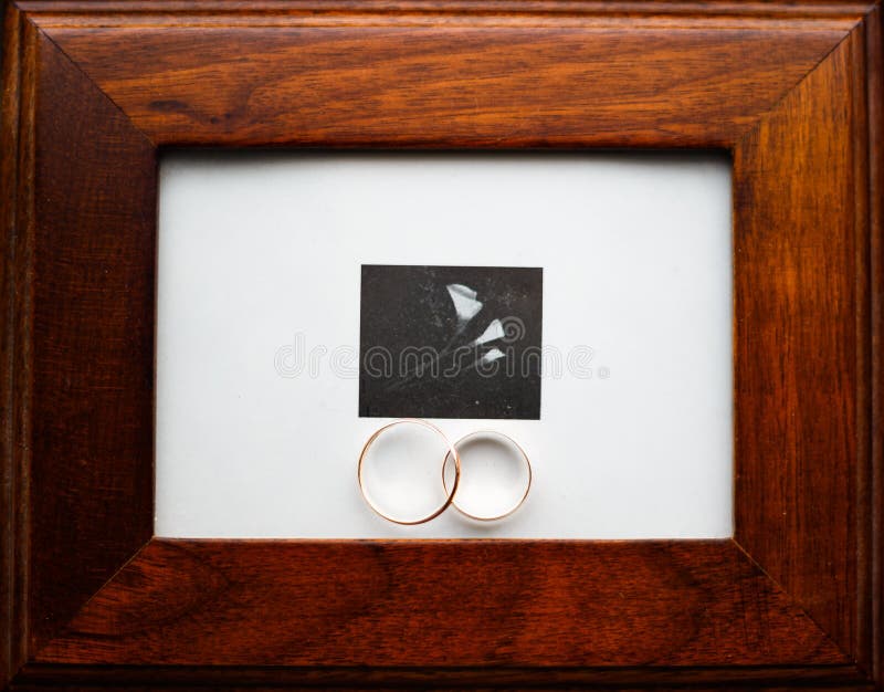 Weedding Gold Rings in Frame Stock Image - Image of ring, white: 61872761