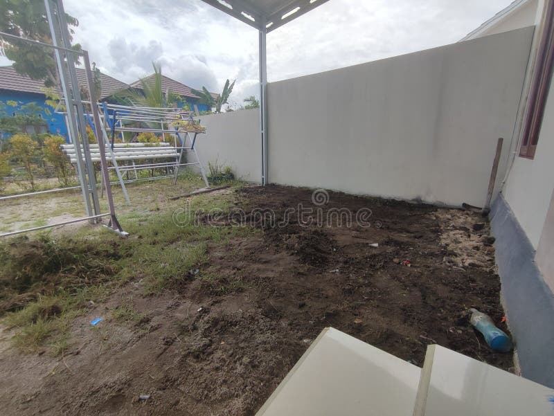 Weeding and Cleaning the Yard Stock Photo - Image of brick ...