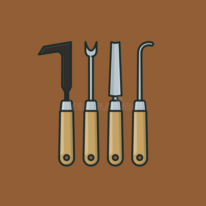 Weeding Tools Assortment Vector Illustration Stock Vector ...