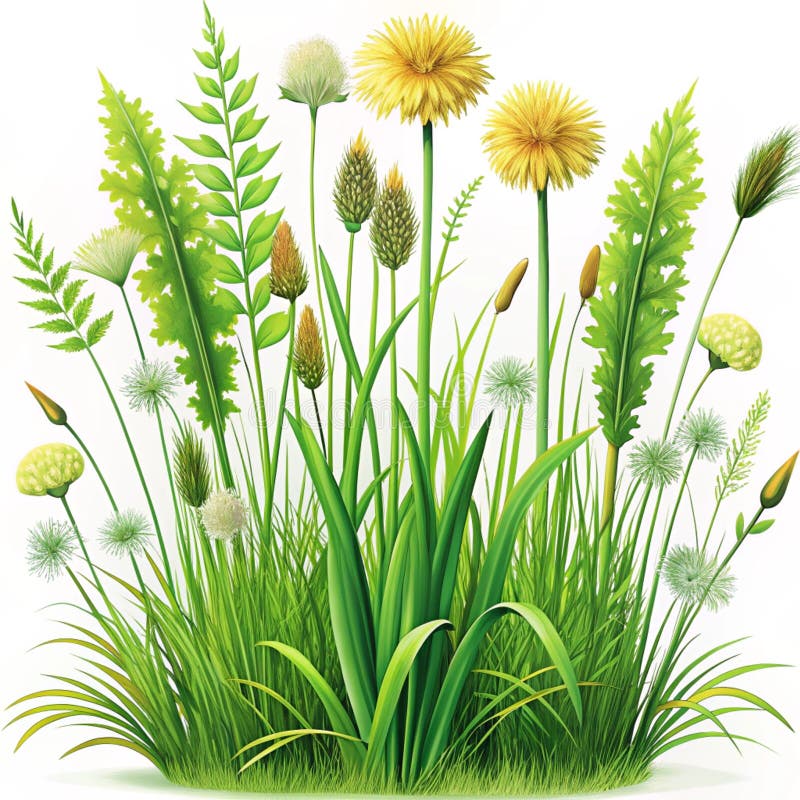 Weeds Grass Vector Clipart for Creative and Nature-inspired Decoration ...