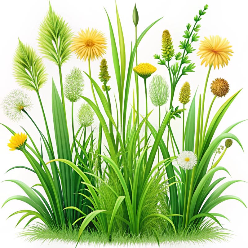 Weeds Grass Vector Clipart for Creative and Nature-inspired Decoration ...