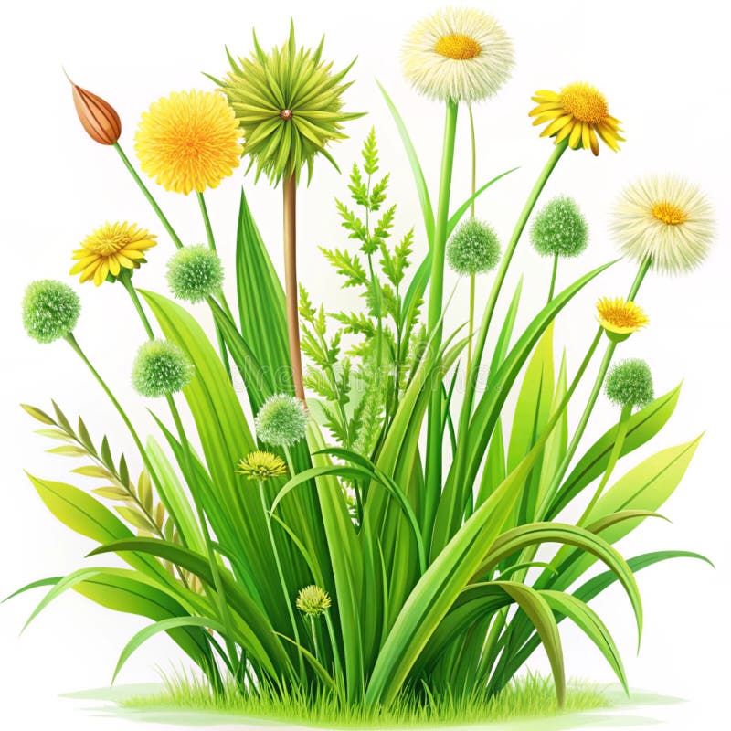 Weeds Grass Vector Clipart for Creative and Nature-inspired Decoration ...