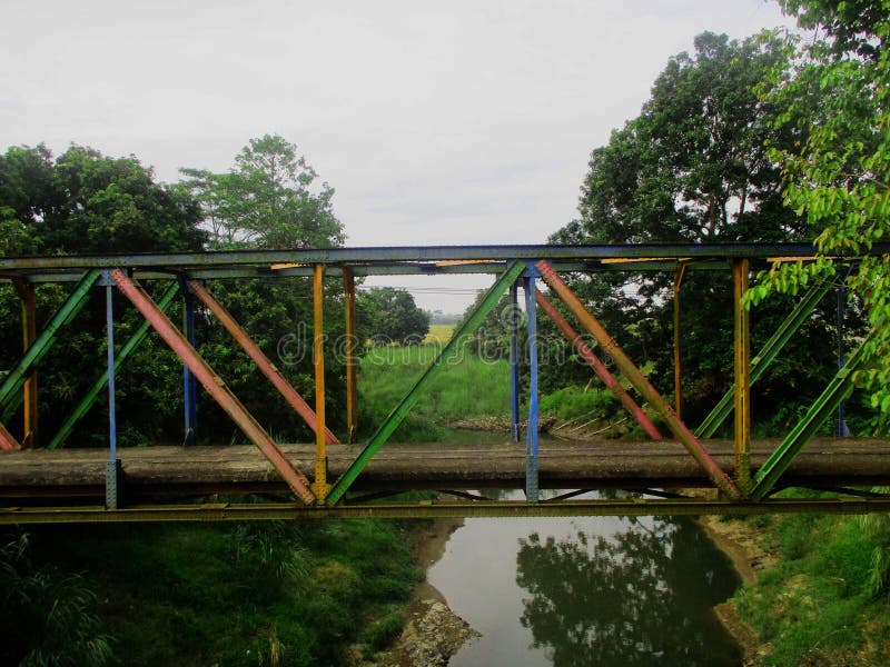 The River Flow is Used for Plantations and Rice Fields Stock Photo ...
