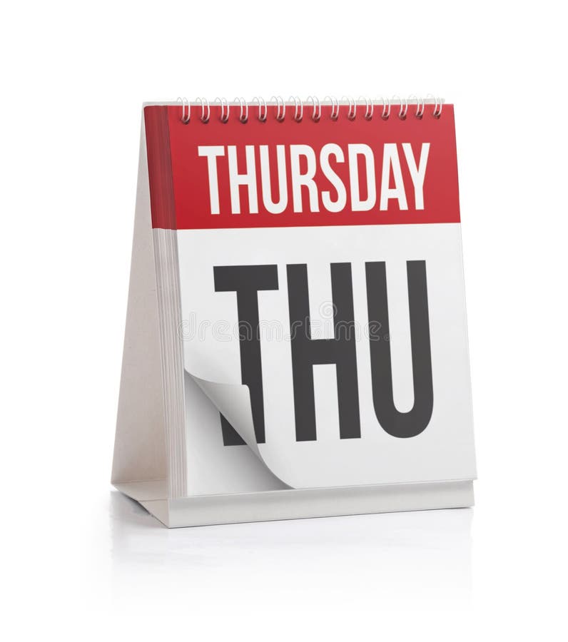 Week Calendar, Thursday Page Stock Image - Image of reminder, everyday ...