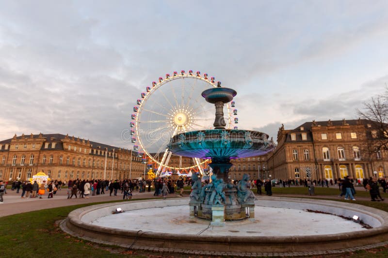 A Week before Christmas on the Main Square of Stuttgart Editorial Photo ...