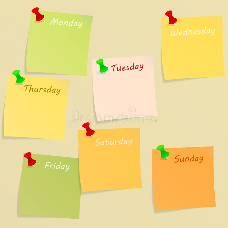 Days of the week stock illustration. Illustration of weekdays - 29448966
