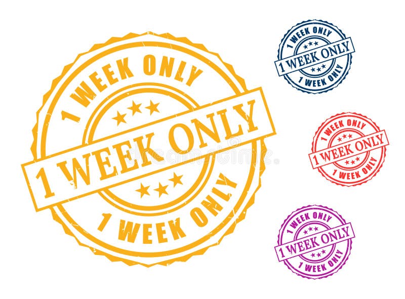 1 Week only Limited Time Offer Stamps Graphic Design Element Stock ...