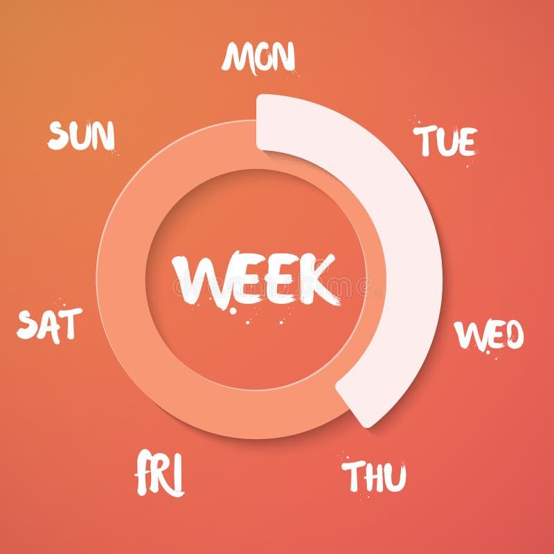 Week Loading Vector Illustration. Vector Weekend Countdown Backg Stock ...