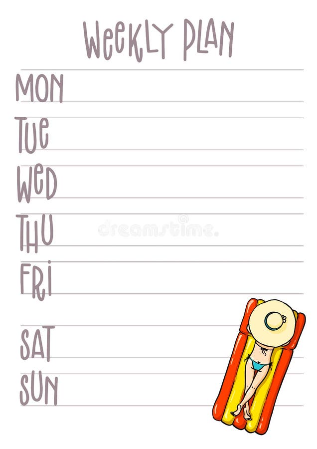 To Do List. daily, Weekly, Monthly Planner Stock Illustration ...