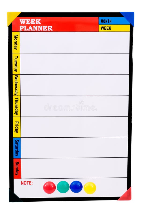 Week planner stock photo. Image of plan, diary, business - 25357112