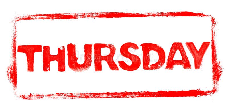 Red Stencil Frame: Thursday Banner Stock Illustration - Illustration of ...