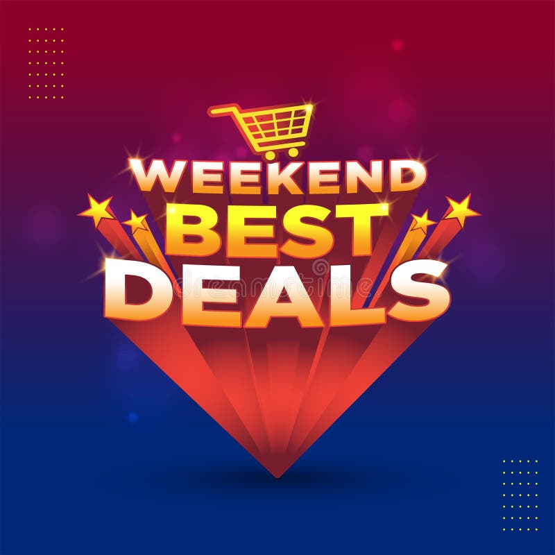 Weekend Best Deals 3d Logo Design Stock Illustration - Illustration of ...