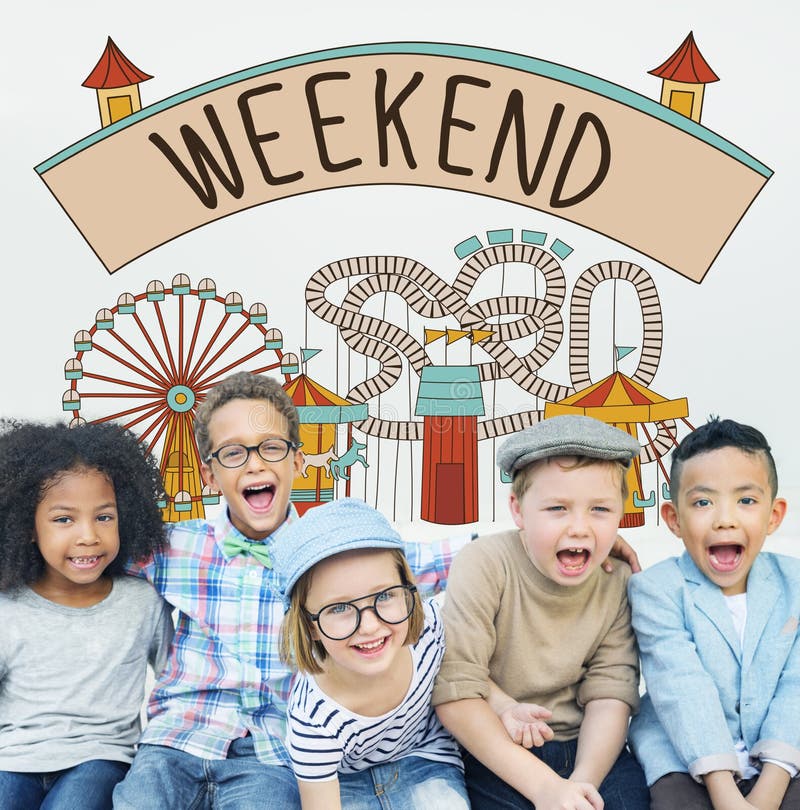 Weekend Enjoy Greeting Sunday Saturday Relax Concept Stock Image ...