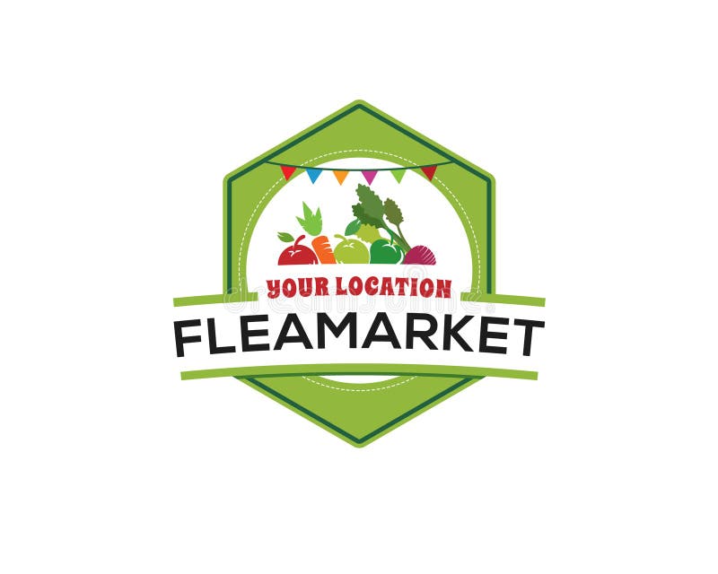 Weekend Farmer Flea Market Emblem Logo Signage Stock Vector ...