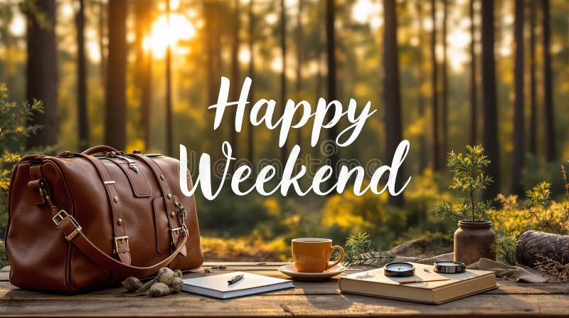 Weekend Getaway: Relaxation in Nature with Coffee and Journaling Stock ...