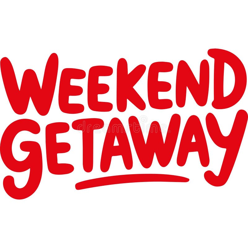 Weekend Getaway Typography Design Stock Vector - Illustration of ...