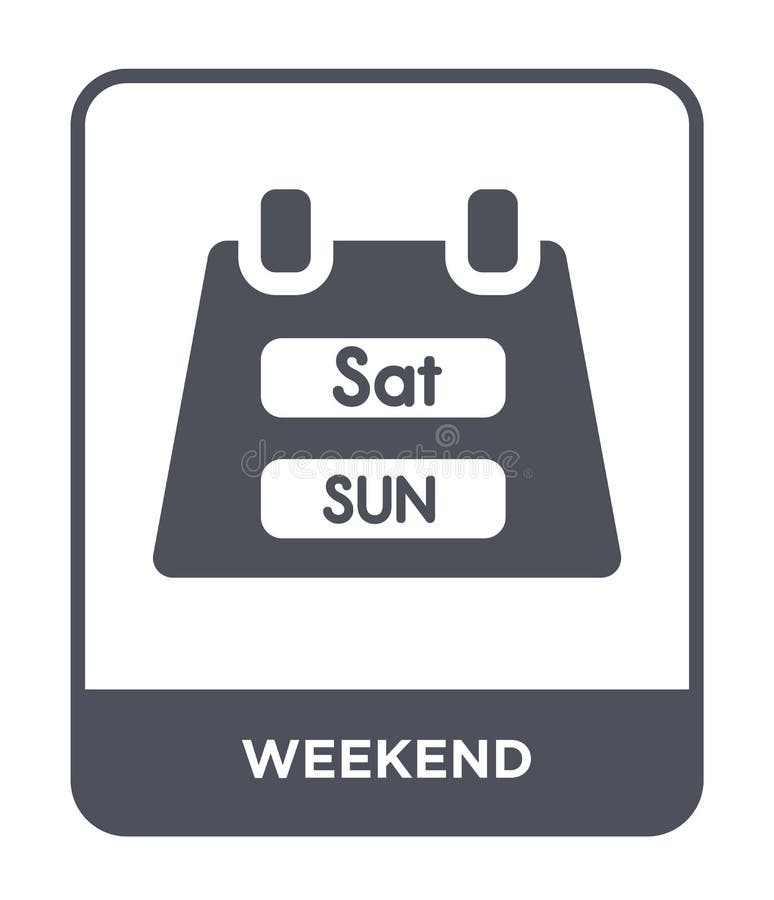 Weekend Icon on White Background. Simple Element Illustration from ...