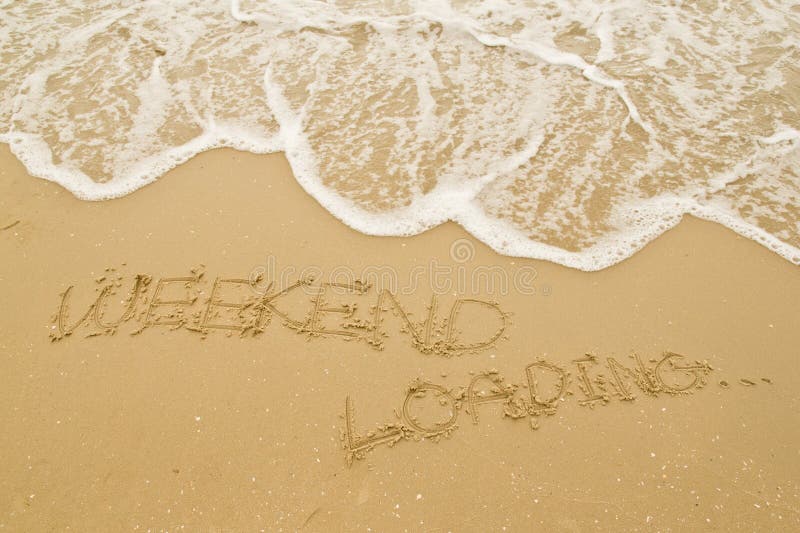 WEEKEND Loading on the Beach. Stock Image - Image of romance, ocean ...