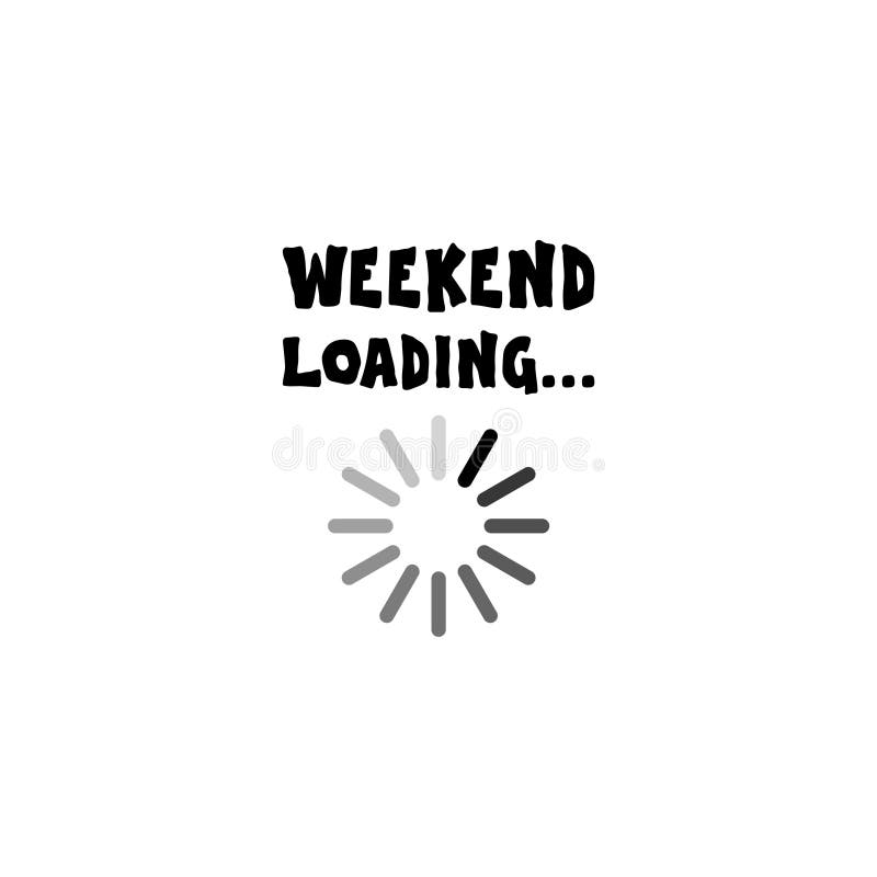 Weekend Loading Bar Isolated on White Background, Color Set Stock ...