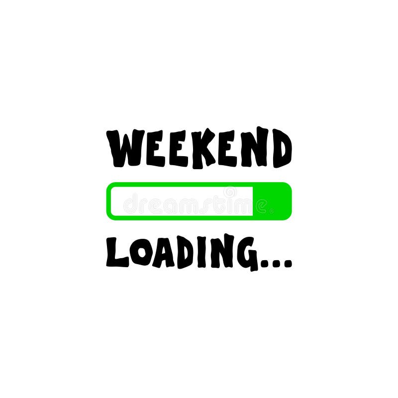 Weekend Is Loading Icon Isolated On Dark Background Stock Illustration ... Weekend Is Loading Icon Isolated On Dark Background Stock Illustration ...