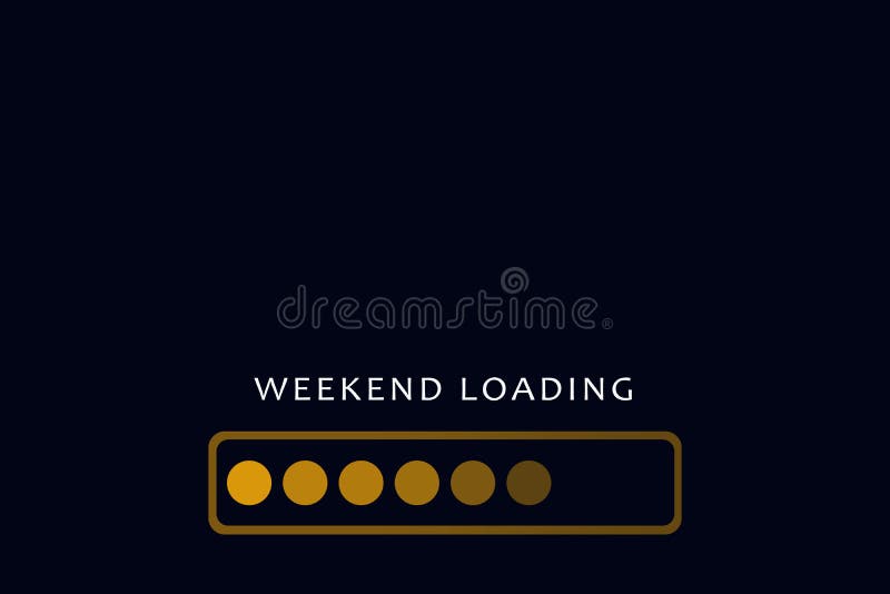 Weekend Loading Concept. Yellow Circles As a Loading Track. Stock Image ...