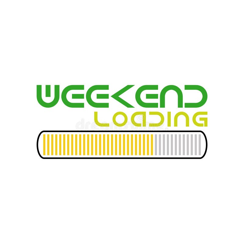 Weekend Loading Bar Isolated on White Background, Color Set Stock ...