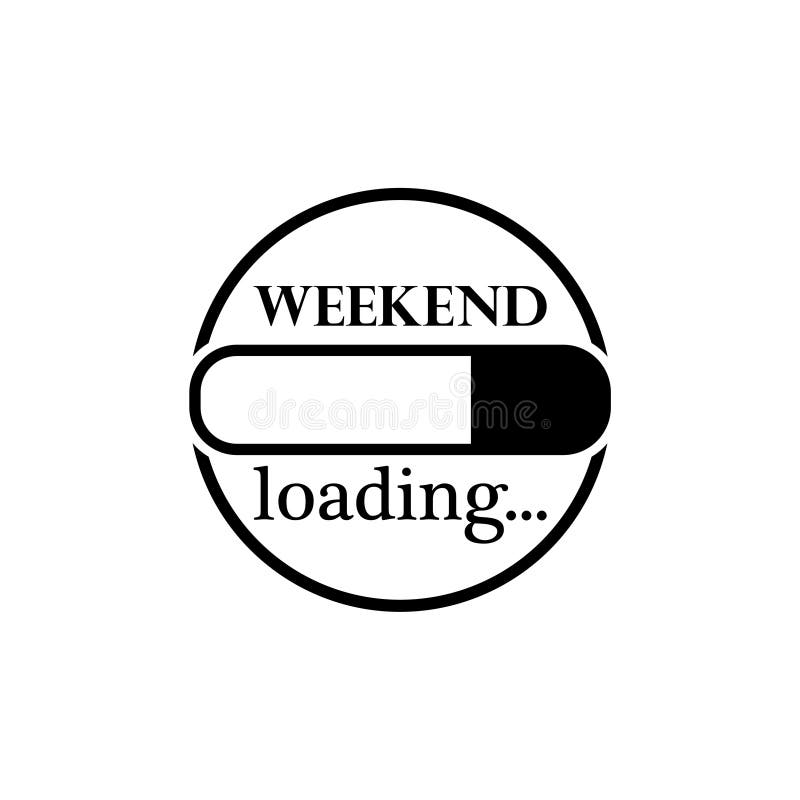 Weekend Loading Icon Isolated on White Background Stock Vector ... Weekend Loading Icon Isolated on White Background Stock Vector ...
