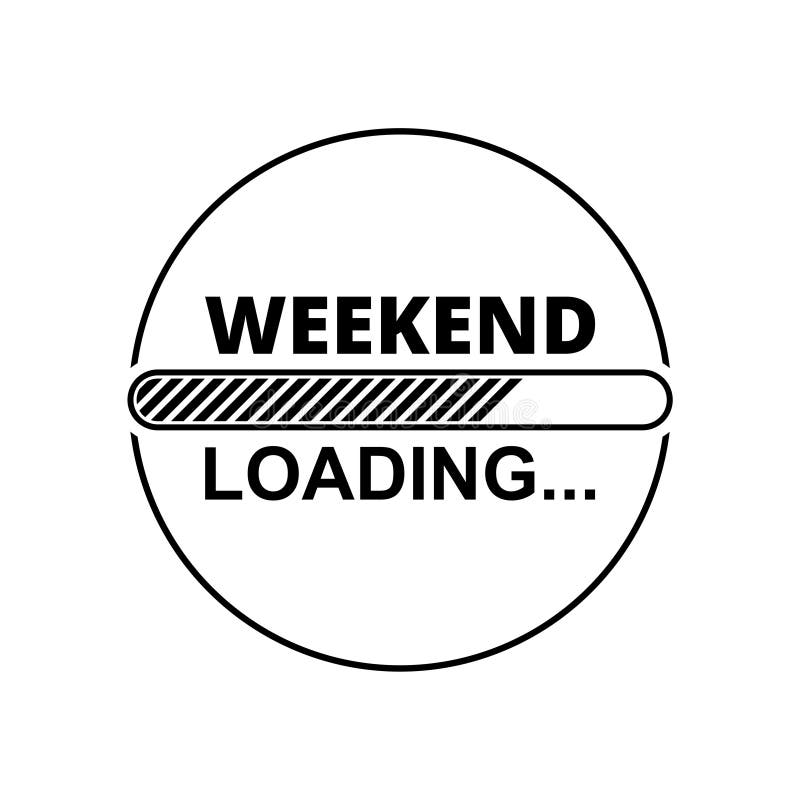 Weekend Loading Icon Isolated on White Background Stock Vector ... Weekend Loading Icon Isolated on White Background Stock Vector ...
