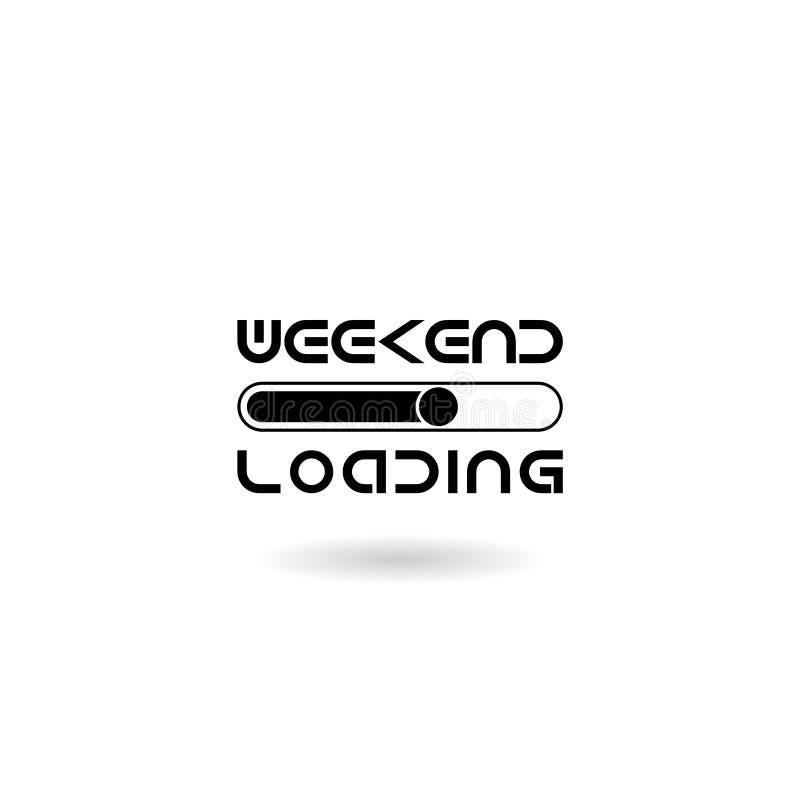 Weekend Loading Icon with Shadow Stock Vector - Illustration of ...