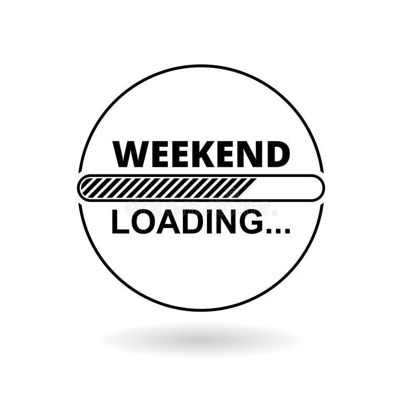 Weekend Loading icon stock vector. Illustration of print - 100639155