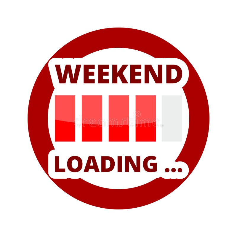 Weekend Loading icon stock vector. Illustration of icon - 100639404