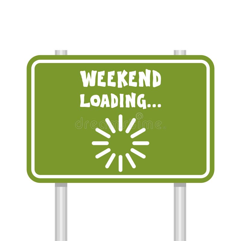 Weekend Is Loading Icon Isolated On Dark Background Stock Illustration ... Weekend Is Loading Icon Isolated On Dark Background Stock Illustration ...