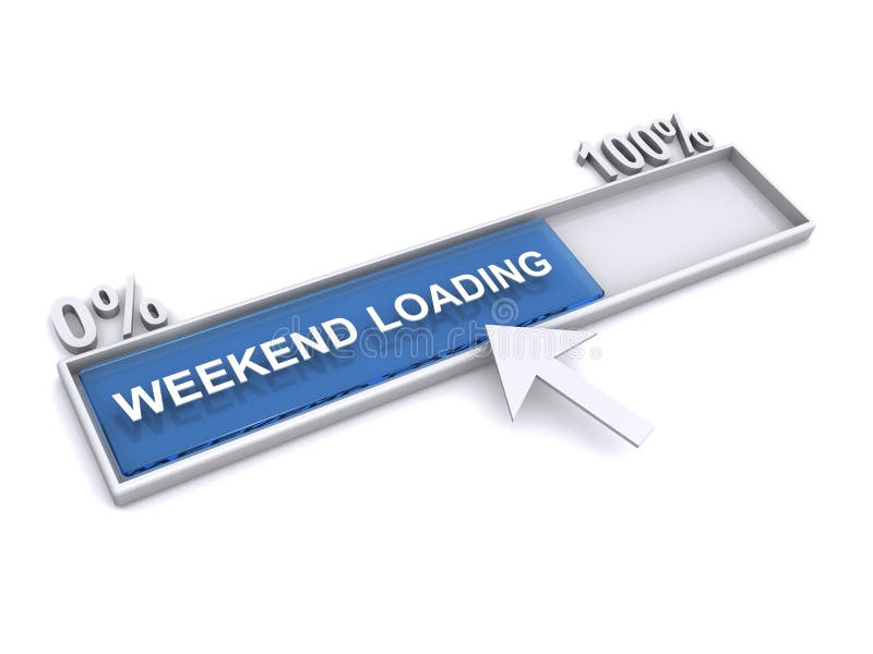 Weekend Loading Illustration Stock Image - Image of white, rest: 55422071