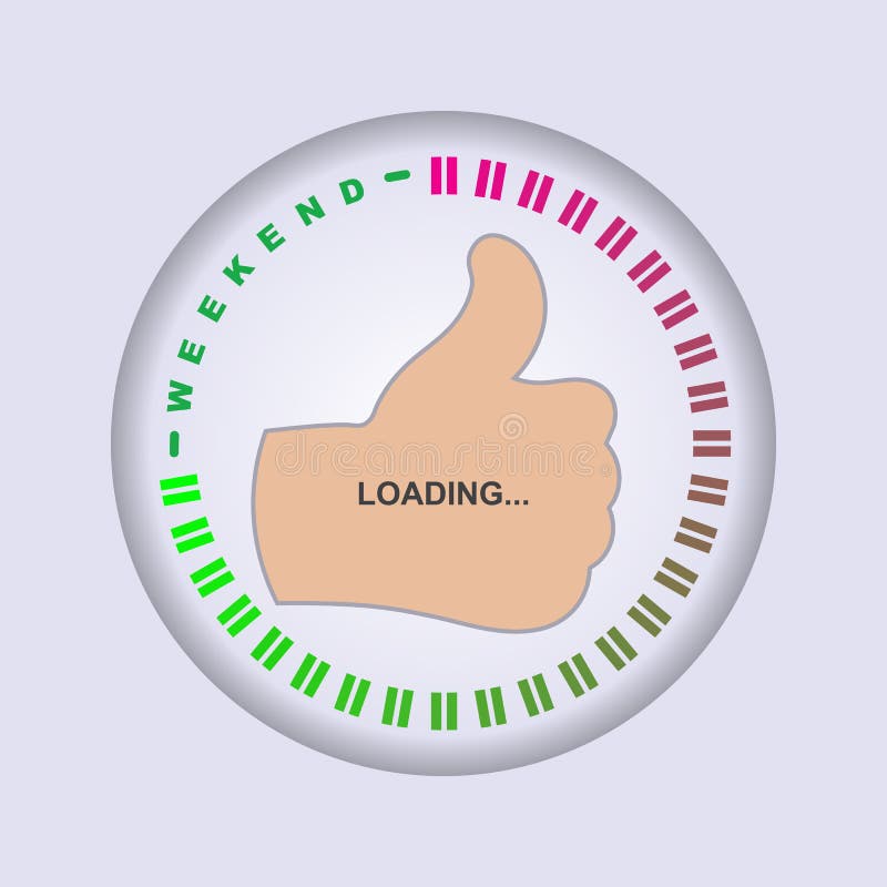 Weekend Loading. Loading Progress Bar Stock Vector - Illustration of ...