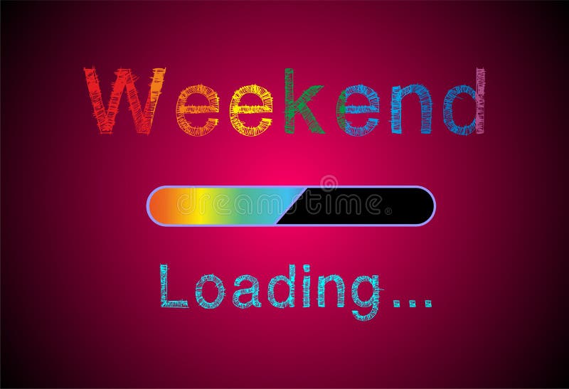 Weekend loading stock illustration. Illustration of pink - 48742470