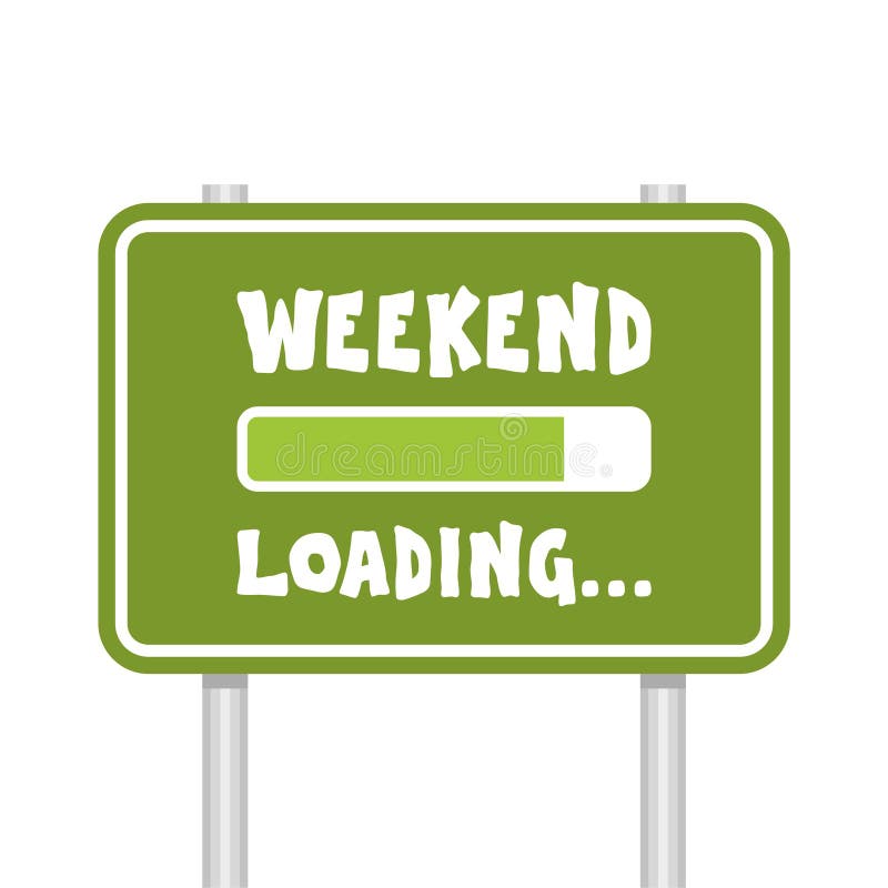 Weekend Loading Bar Isolated on White Background, Color Set Stock ...