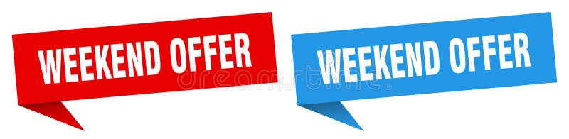 Weekend Offer Banner. Weekend Offer Speech Bubble Label Set Stock ...