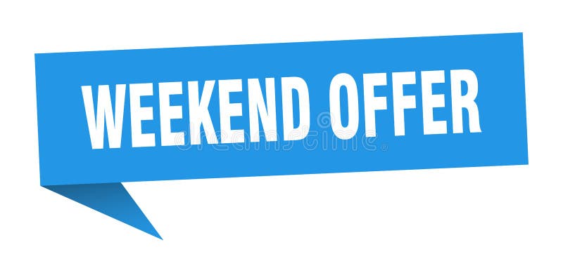 Weekend Offer Banner. Weekend Offer Speech Bubble Stock Vector ...