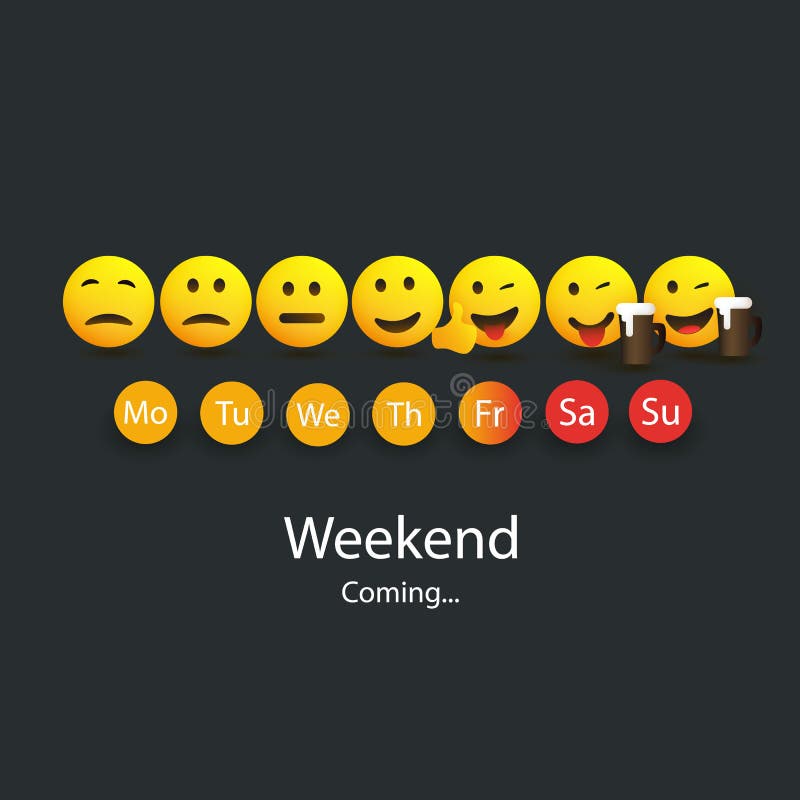 Weekend Loading. Happy Friday Meme Quote Business Funny Vector Design ...