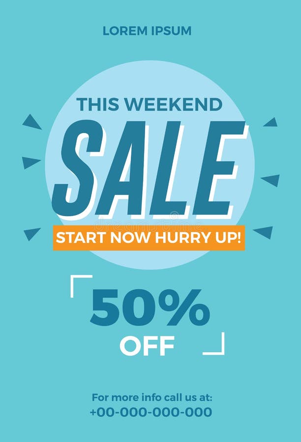 This Weekend Sale Flyer Template Stock Illustration - Illustration of ...