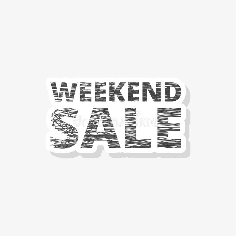 Weekend Sale Sign, 6 Colors Included Stock Illustration - Illustration ...