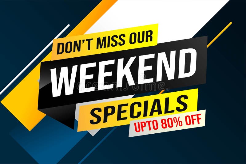 Weekend Specials Word Concept Vector Illustration Stock Vector ...
