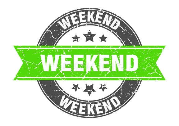 Weekend stamp stock vector. Illustration of label, green - 162728239