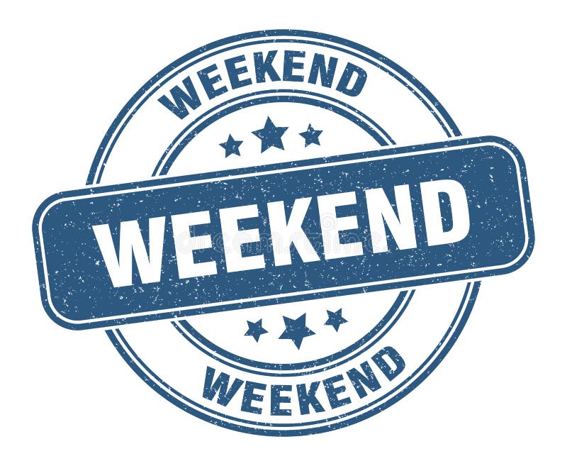 Weekend Stamp. Weekend Round Grunge Sign Stock Vector - Illustration of ...